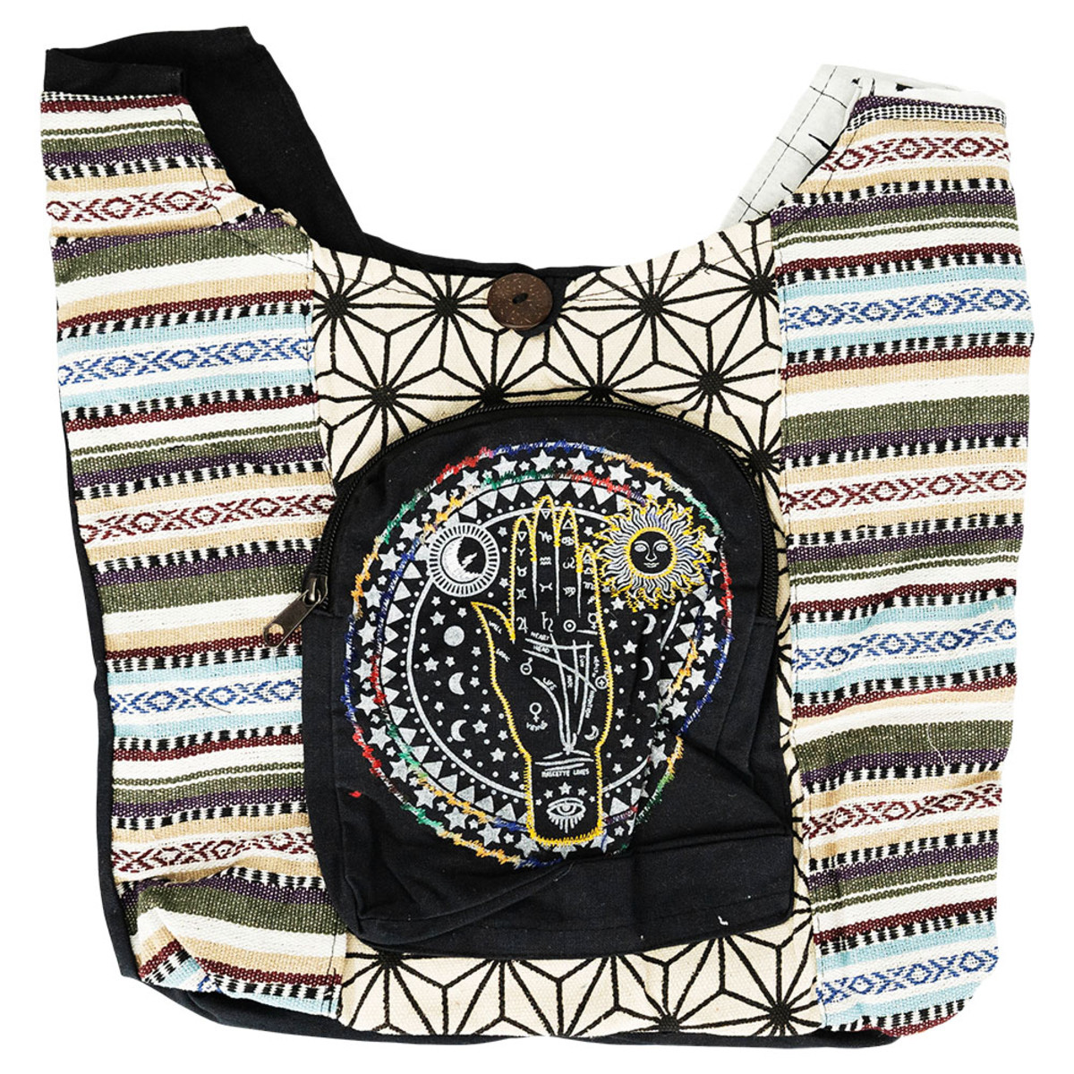 ThreadHeads Geometric Astrology Hand Sling Bag | 15″ x 15″ - Smokey Shay’s