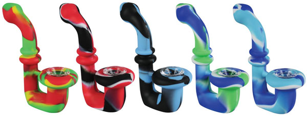 Silicone Saxophone Sherlock Hand Pipe - 5″ - Smokey Shay’s